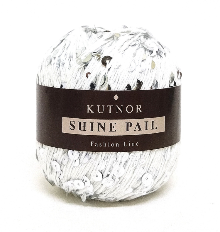 "Shine Pail (Kutnor) 175 белый с серебром, пряжа 50г" | Купить за 350 ...
